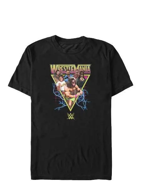 WWE Retro Wrestlers Triangle Graphic T-shirt - Black