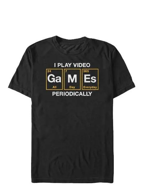 LOST GODS I Play Video Games Periodically Graphic T-shirt - Black