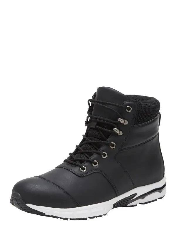 KINGSIZE Water-resistant Lace-up Sneaker Boots - Black
