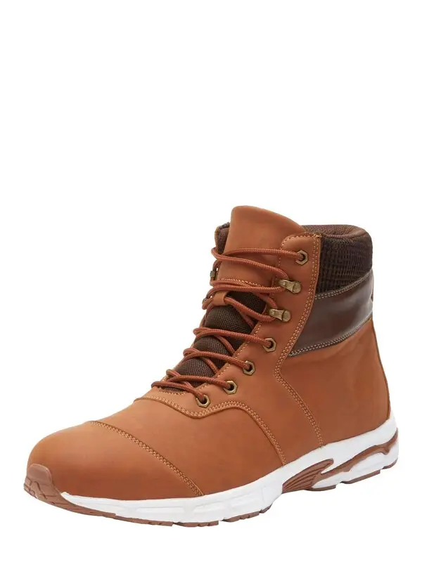 KINGSIZE Water-resistant Lace-up Sneaker Boots - Brown