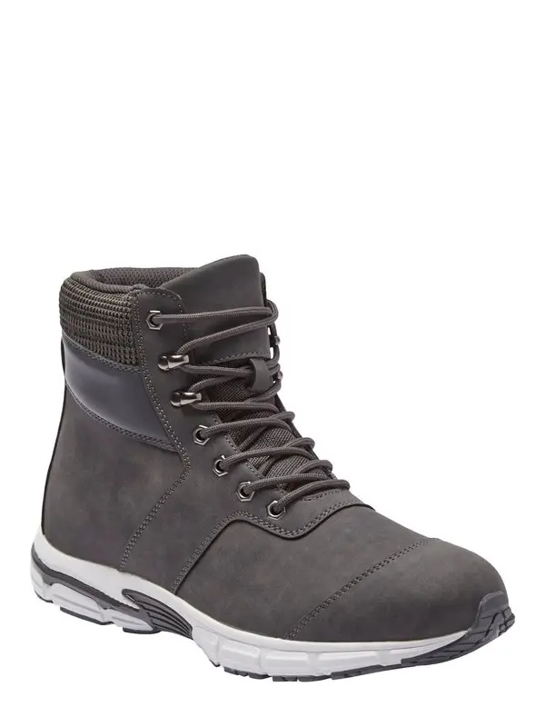 KINGSIZE Water-resistant Lace-up Sneaker Boots - Charcoal