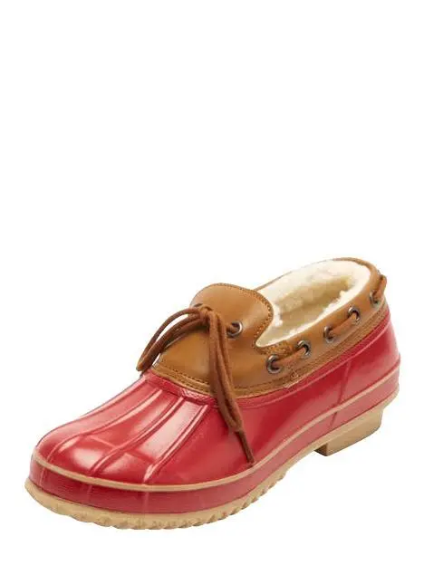 COMFORTVIEW Waterproof Rubber Slip-on With Faux Fur Lining - Classic Red
