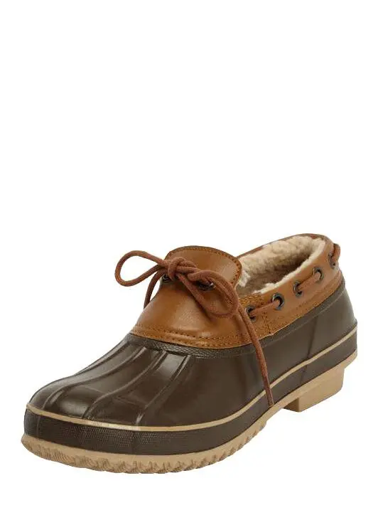 COMFORTVIEW Waterproof Rubber Slip-on With Faux Fur Lining - Dark Brown