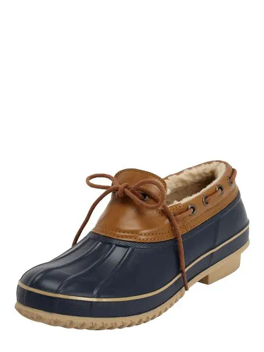 COMFORTVIEW Waterproof Rubber Slip-on With Faux Fur Lining - Navy
