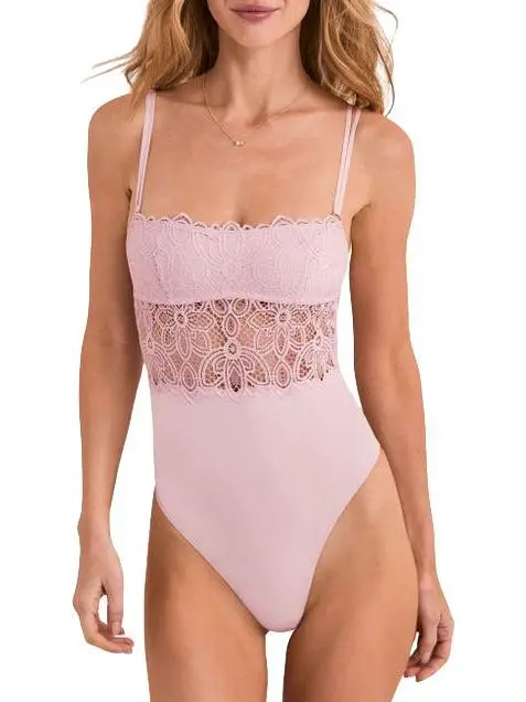 ADORE ME Lace Bodysuit - Light Pink