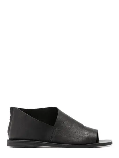 Officine Creative Itaca 046 Leather Peep-toe Shoes - Black