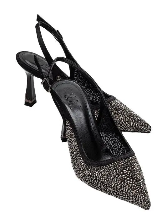 PROLOGUE SHOES Frea Slingback Stiletto Pumps - Black