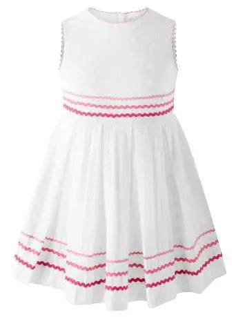 RACHEL RILEY Eyelet Ric Rac Dress - White