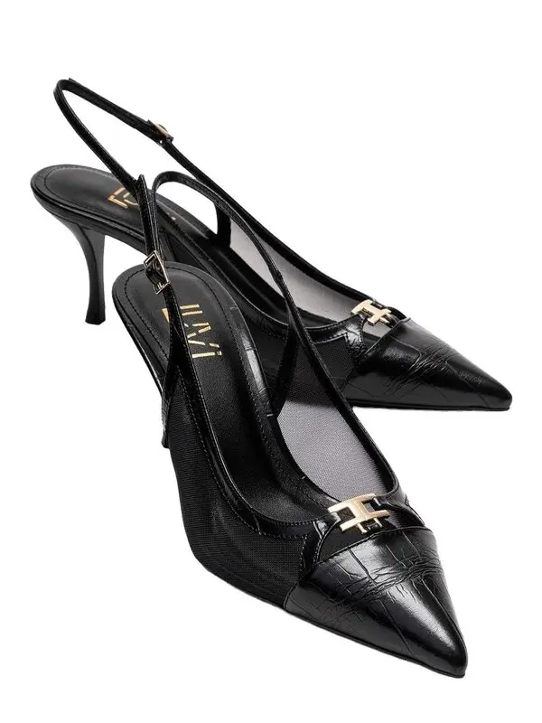 PROLOGUE SHOES Orella Stiletto Pumps - Black Print