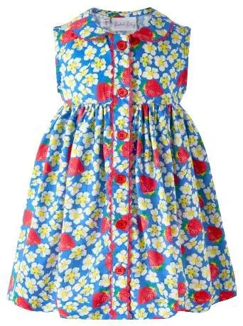 RACHEL RILEY Strawberry Print Dress With Bloomers - Blue