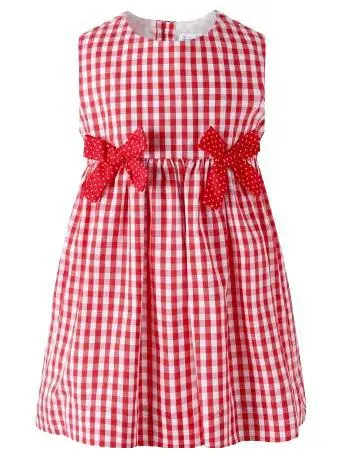 RACHEL RILEY Gingham Bow Dress And Bloomers - Red