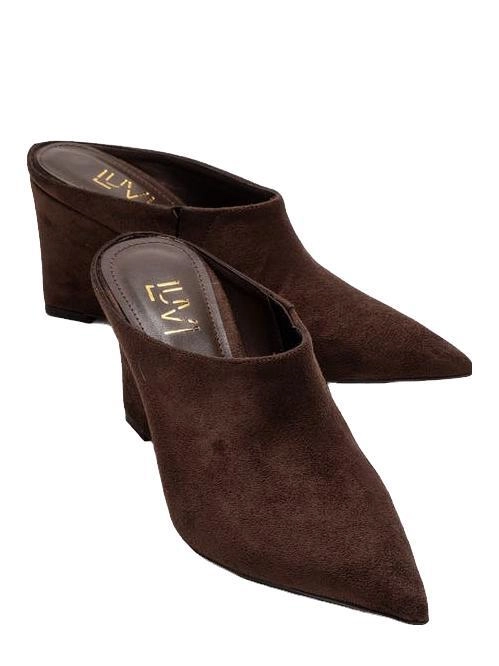 PROLOGUE SHOES Senso Wedge Mule - Brown Suede