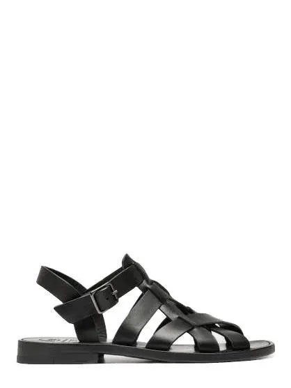 Officine Creative Ganema 105 Leather Fisherman Sandals - Black
