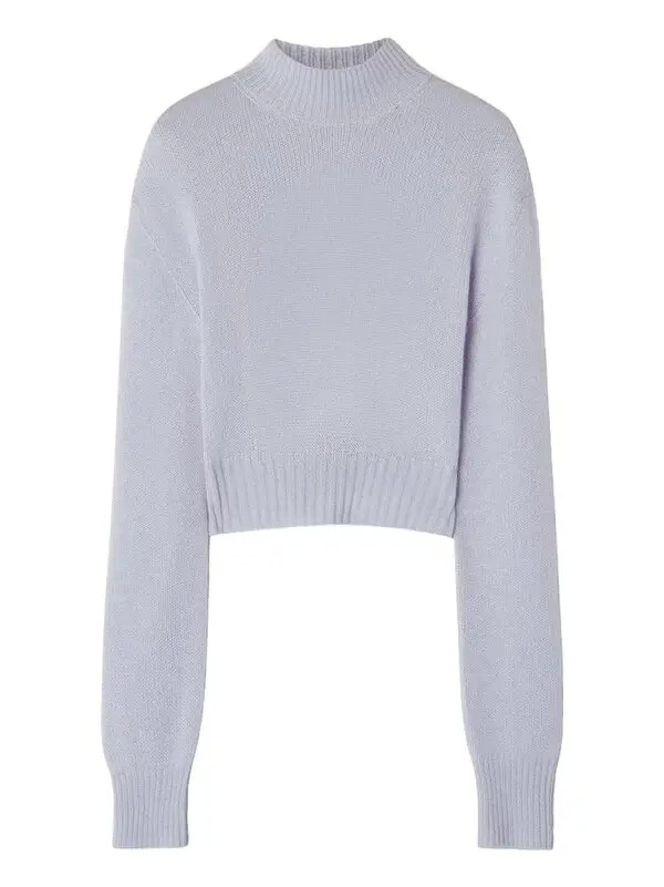 LANVIN Open-back Cashmere Sweater - Sky Blue