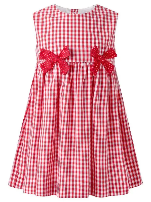 RACHEL RILEY Gingham Bow Dress - Red