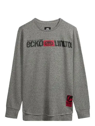ECKO Legacy Thermal Long Sleeve Shirt - Grey Marled