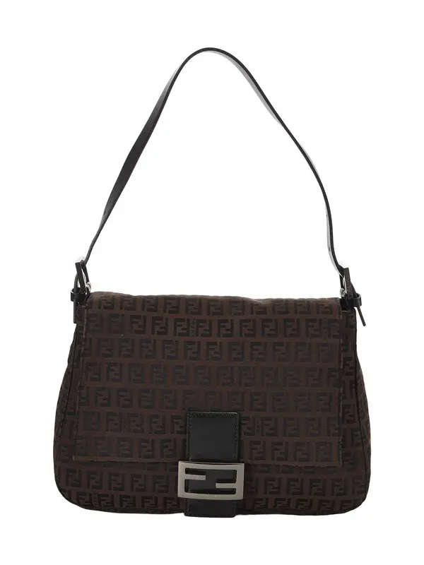 Fendi Zucchino Mama Baguette Bag - Brown