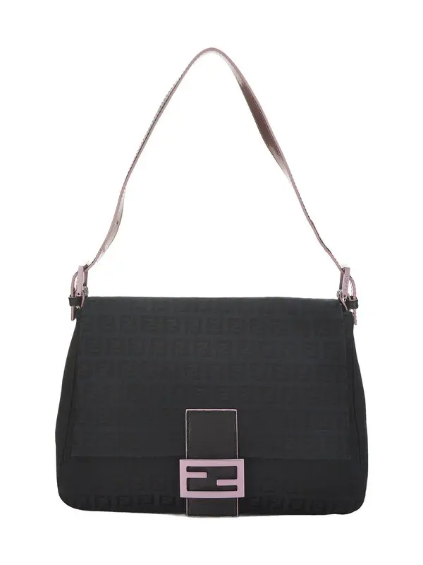 Fendi Zucchino Mama Shoulder Bag - Black