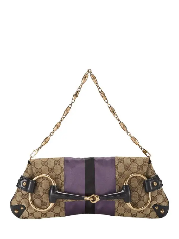 Gucci Original Gg Horsebit Clutch - Purple