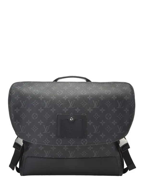LOUIS VUITTON Monogram Eclipse Voyager Messenger - Black