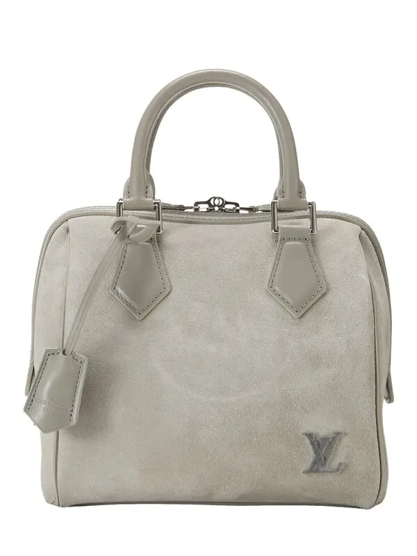 LOUIS VUITTON Suede Illusion Speedy Cube - Grey