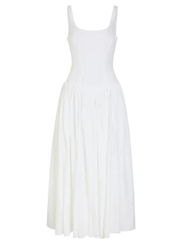 Gabriela Hearst Naia Linen Maxi Dress - White