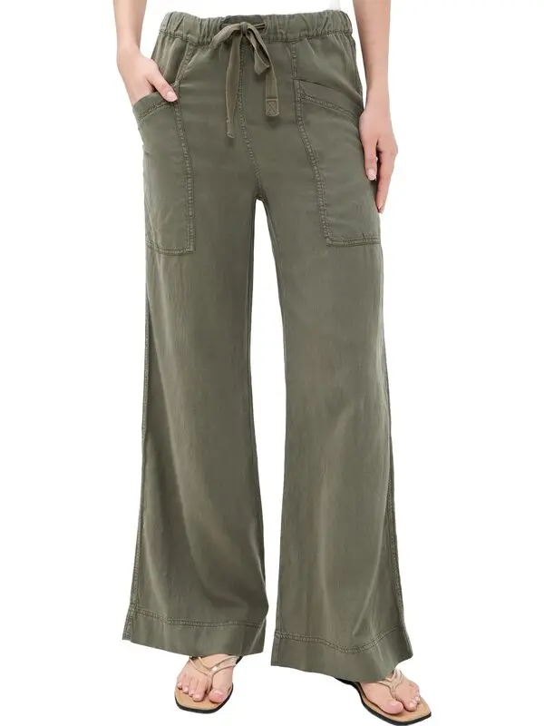 Faherty Brand Topanga Drape Pants - Thyme