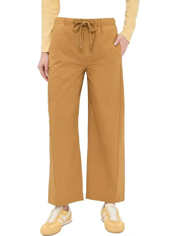 MOTHER The Drawn Half Pipe Ankle Pants - Brown Bone