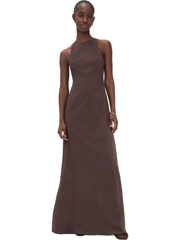 THE LATEST Dori Poplin Maxi Dress - Brown