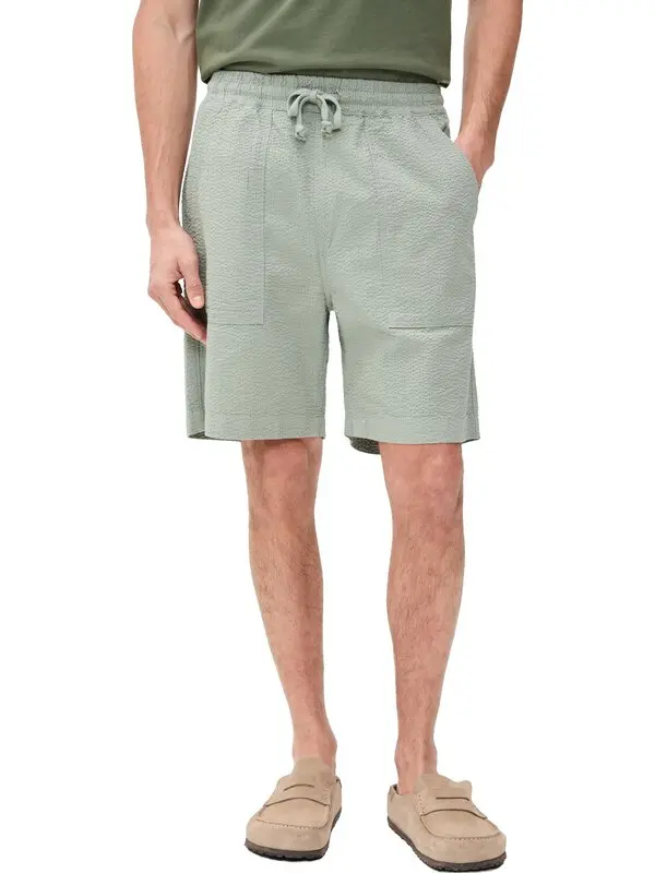 SERVICE WORKS Seersucker Chef Shorts - Sage