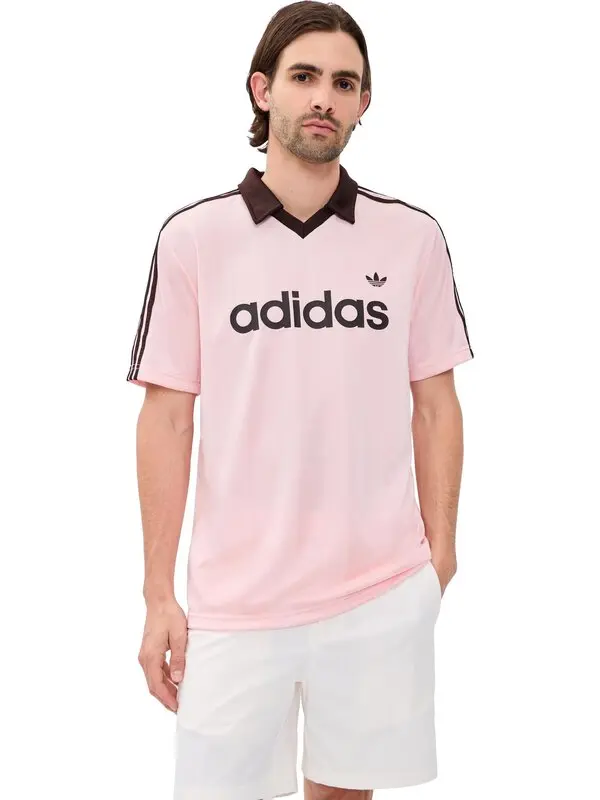 Adidas Archive Collar Engineered Jersey - Sandy Pink