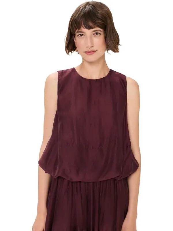 MEIMEIJ Sleeveless Balloon Top - Sangria