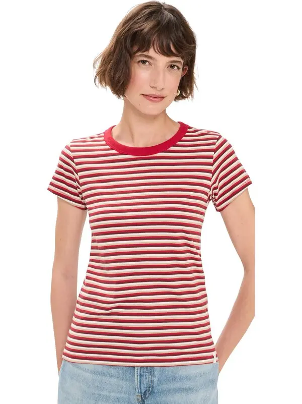 Rag & Bone The Slub Striped Tee - Rdbgm