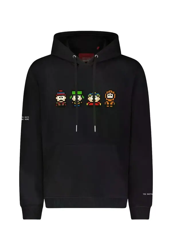 MOSTLY HEARD RARELY SEEN 8-bit Printed Long-sleeve Hoodie - Black