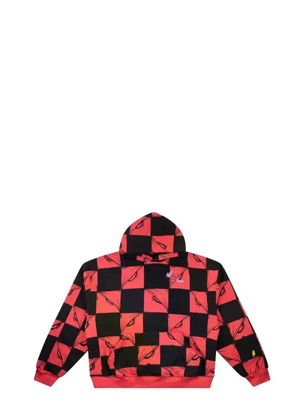 ANTI PROMO Check-pattern Hoodie - Red