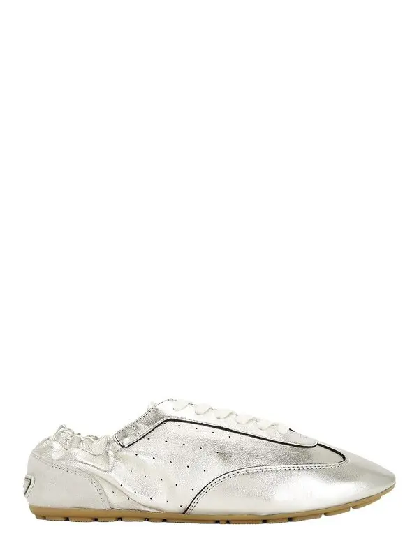 Saint Laurent Lewis Low Top Sneaker - Metal Silver Pale & Aluminum