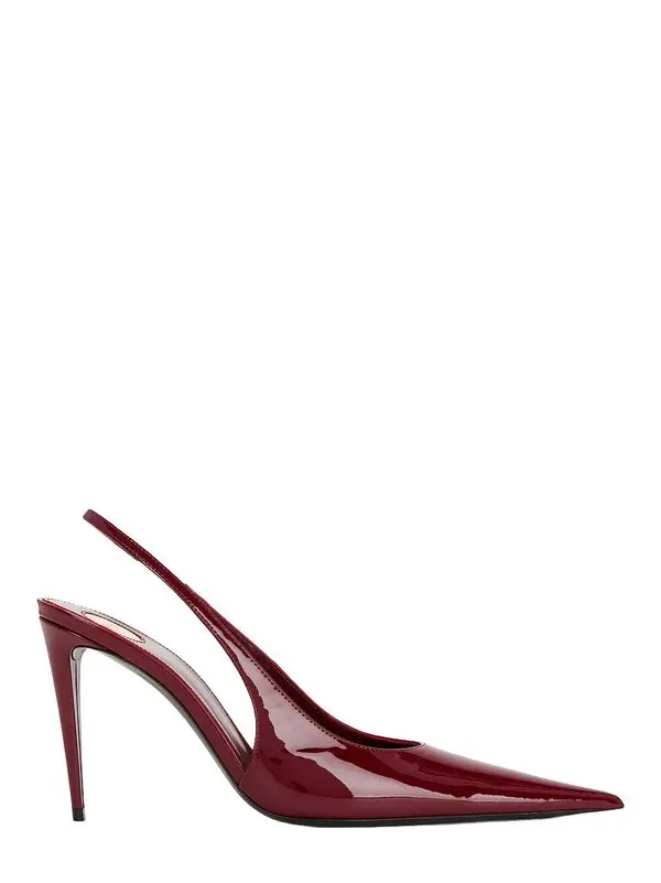 Saint Laurent Guermantes Slingback Pump - Lust Red