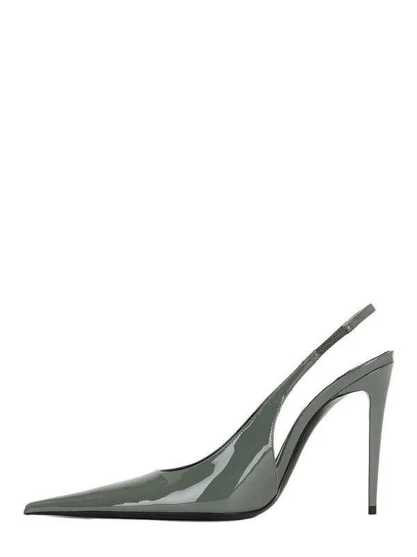 Saint Laurent Guermantes 110 Slingback Pump - Graphite