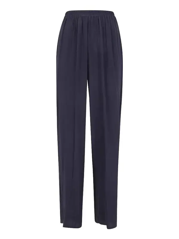 Rossopuro Long Silk Trousers - Black