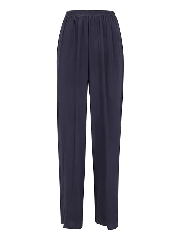 Rossopuro Long Silk Trousers - Black