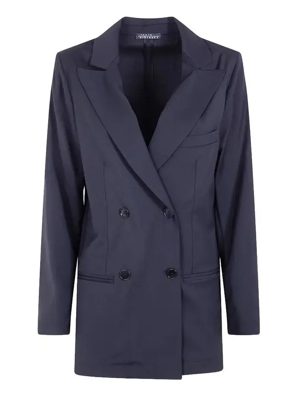 LAURA URBINATI Double Breasted Jacket - Black