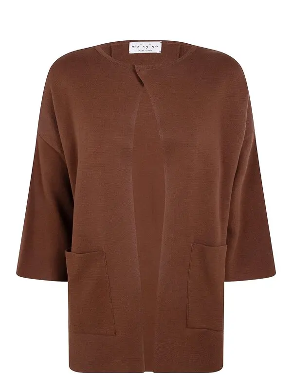 MA`RY`YA Light Fold Back Coat - Brown