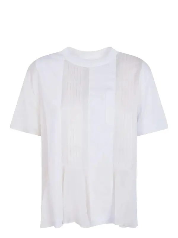 Sacai Satin X Cotton Jersey T-shirt - White
