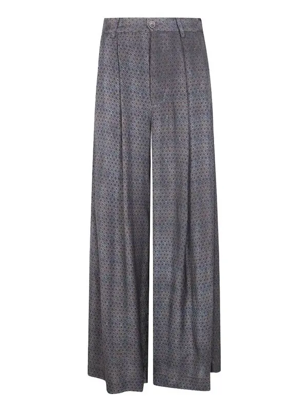 UMA WANG Wide Leg Trousers - Blue