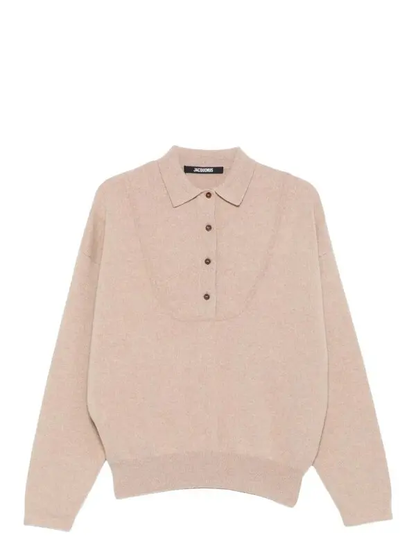 Jacquemus La Maile Vareuse Pallone Sweater - Beige