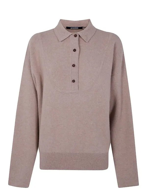 Jacquemus La Maile Vareuse Pallone Sweater - Beige