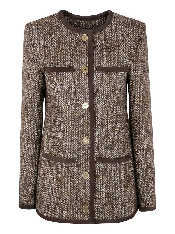 GOLDEN GOOSE Journey Long Boxy Jacket - Brown