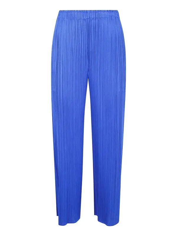PLEATS PLEASE Monthly Colors: August Pleated Pants - Blue