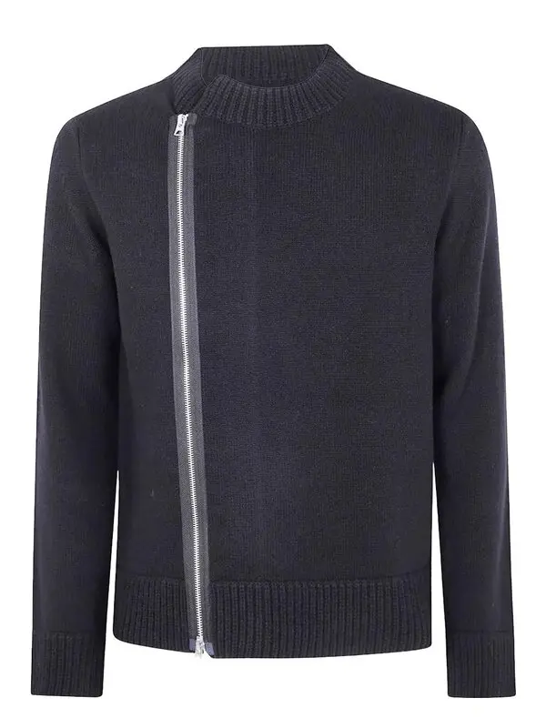 Sacai Wool Knit Blouson - Black