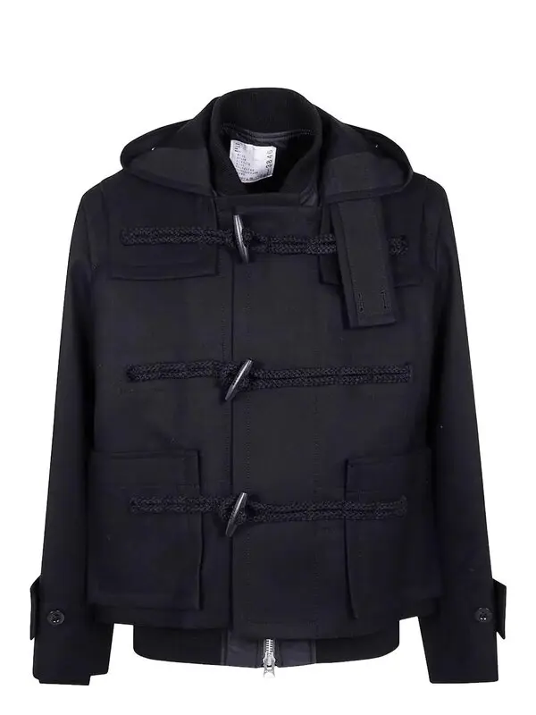 Sacai Wool Melton Blouson - Black